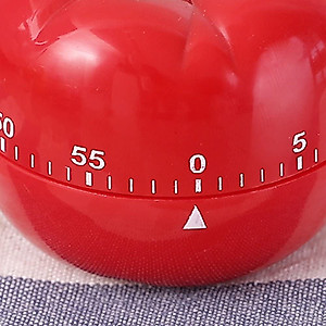 1Pcs Kitchen Timer 60 Minutes Timer, 360 Degree Rotating Tomato Shaped Alarm Timer, Creative Kitchen Cooking Timer Clock, Portable Loud Alarm Counters Reminder for Home Cooking Baking Exercising Games