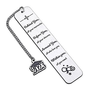 2023 Graduation Bookmark Gifts for Women Men Him Her Class of 2023 Teen Girl Boy 5 8 12 Grade Seniors College Students Inspirational Grad Book Lover Master Nurse 16 Birthday Christmas Stocking Stuffer