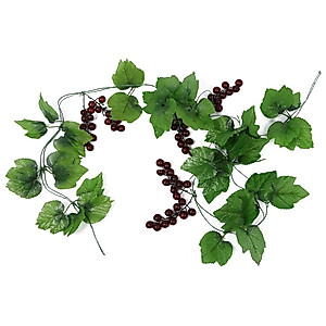 YHJIC 2X Artificial Grape Vine Garland Fruit Garden Decoration