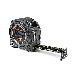 Lufkin 1-3/16" x 25' Shockforce Nite Eye G1 Dual Sided Tape Measure