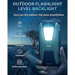 Unihertz Tank 4G Rugged Smartphone with 22000mAh Largest Battery, 66W Fast Charging, 6.81" FHD, 108MP Camera 20MP Night Vision, IP68 Waterproof 8GB+256GB, Fingerprint/Face Recognition