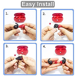 5 Pairs Compatible with Beats Studio Buds Ear Hooks Tips Holder, Anti-Slip Non-Slip Sport Outdoor Replacement Soft Silicone Eartips Wing Gel for Beat Studio Buds - Multicolor