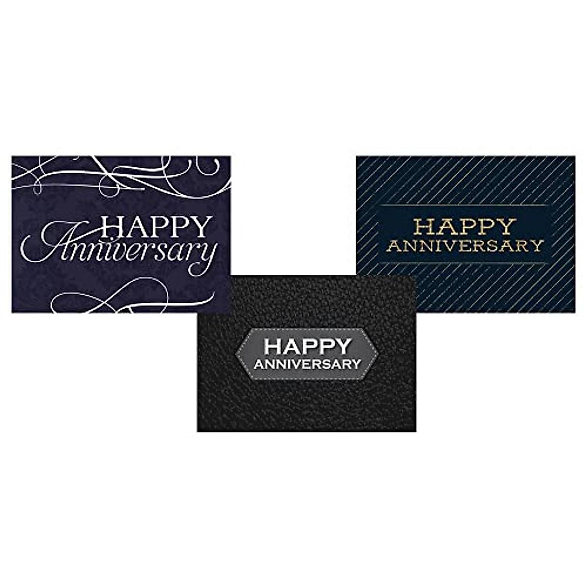 CEO Cards - Business Anniversary Greeting Card Assortment, 3 Card Designs, 5x7 Inches, 25 Cards & 26 White Envelopes (VP1701)