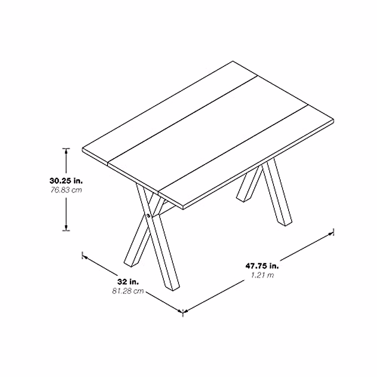 OSP Home Furnishings Kristen Flip-Top Expanding Desk to Dining Table, Charcoal Finish