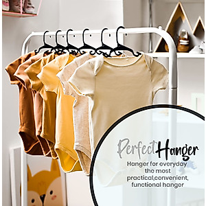 Utopia Home 60 Pack Kids Hangers - 11.5 Inch Plastic Baby Hangers for Closet - Childrens Hangers for Clothes & Infant Hangers for Closet - Ideal for Everyday Standard Use (Black)