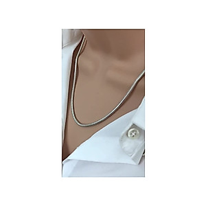 Verona Jewelers Sterling Silver 1.5MM 2MM Italian Solid Round Snake Chain Necklace-Sterling Silver Chain for Pendants, Magic Flexible Snake chain (18-30) (20, 3MM)