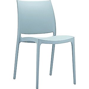 Compamia Maya Patio Dining Chair in Silver (Set of 2)