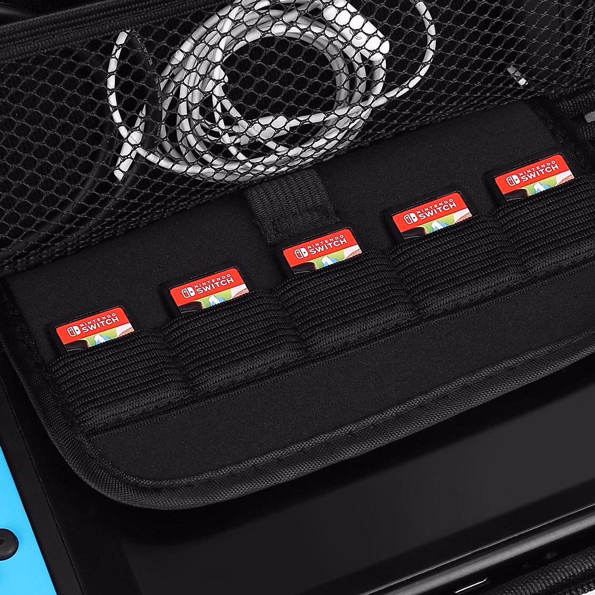 TNP Switch Case - Carrying Case Shell Pouch Protective Cover Portable Travel Case Bag with Micro SD Card Game Card Slot Storage Accessories for Switch (Red)