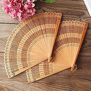 RAZZUM Decorative Folding Fans Chinese Style Bamboo Fan Portable Fan Souvenir Folding Fan Gift Fan Front Decorative Fan Handheld Fans Gift Hand Fan fan