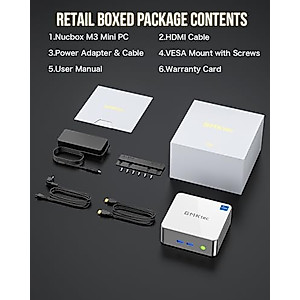 GMKtec Mini PC Intel i5-12450H(Turbo 4.4 GHz) 32GB DDR4 1TB M.2 NVMe SSD, Windows 11 Pro Mini Computers, USB 3.2, Type-C/WiFi 6, BT5.2, RJ45 2.5G/ 4K Triple Display Desktop PC