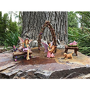 Musical Sisters Fairy Garden Set: 7 Pieces Miniature Fairy Garden Accessory