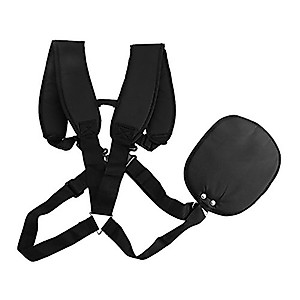 Yosoo Adjustable Trimmer Shoulder Strap Double Shoulder Harness Strap Garden Brush Cutter Lawn Mower Nylon Belt Black