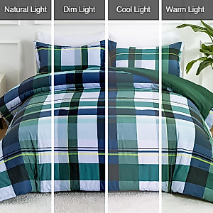 Holawakaka Boys Twin Size Camouflage Comforter Set, Kids Teens Camo Quilted Bedding Sets Army Bedspread (Blue, Twin)…