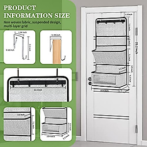 ZAAOEHA Door Hanging Organizer, Over Door Hanging Organizer Storage, Behind The Door Storage Organizer with Door Hook and Large Clear Windows, for Cosmetics, Toys and Sundries (1 Pack)