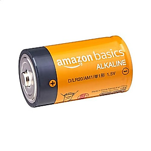 Amazon Basics 4-Pack D Cell Alkaline Everyday Batteries, 1.5 Volt, 5-Year Shelf Life