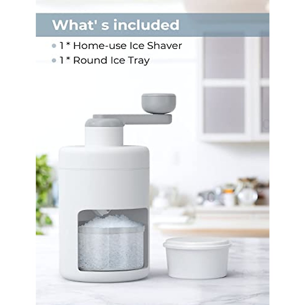 Ice Shaver Portable Ice Crusher with Free Ice Cube Trays