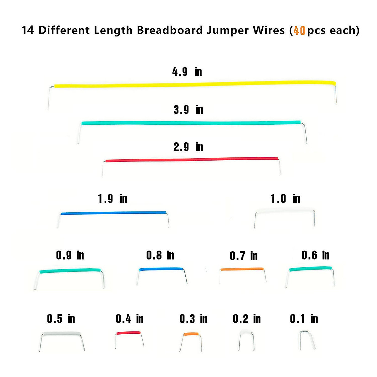 Makeronics 560 Pieces Jumper Wire Kit with 14 Lengths for Breadboard Prototyping Solder Circuits | Electronics Experiment | Arduino or Raspberry Pi or Jetson Nano | Storage Box