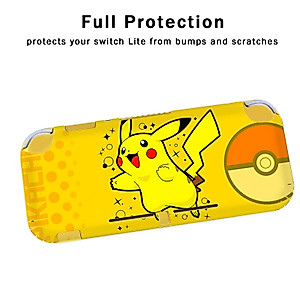 TIKOdirect Switch Lite Skin Sticker Compatible with Nintendo Switch Lite, Pretty Pattern Full Wrap Skin Protective Film Sticker, Yellow