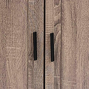 Baxton Studio Bruce Shoe Cabinets, Oak Brown