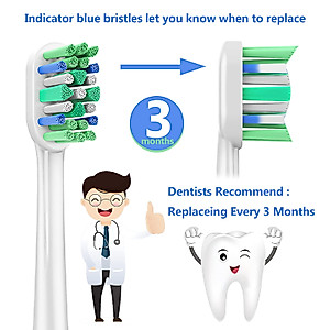 ALTLAU Replacement Toothbrush Heads Compatible with Philips Sonicare Toothbrush, Click-on Replacement Brush, 8 Pack