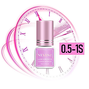 VEYES INC Eyelash Extension Glue - 0.5-1 Sec Drying (0.17fl.oz / 5ml)/Up to 8 Weeks Retention/Black Adhesive for Professional Use Only