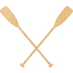 Boat Oars Laser Cut Out Wood Shape Craft Supply - 4 Inch