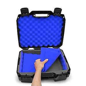 CASEMATIX 15.6" Hard Laptop Case with Shock-Absorbing Interior Foam Protection Compatible with 15" Gaming Laptops and Accessories, Fits Laptops up to 15” x 10.5" Max