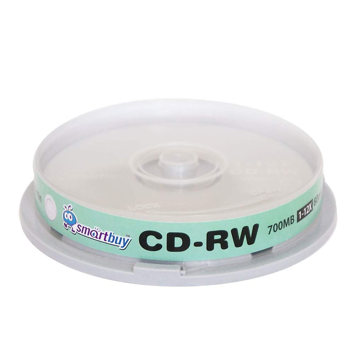 50 Pack Smartbuy CD-RW 1-12X 700MB/80Min High Speed Branded Logo Rewritable Blank Data Media Disc