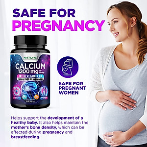 Calcium 1200mg with Vitamin D3 for Best Absorption - Advanced Bone Support Supplement, 1200 mg Calcium Carbonate & 1600 IU Vitamin D3, Slow Release for Immune Support, Easy to Swallow, 120 Tablets