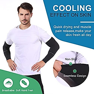 GOOUDO Arm Sleeves for Men Women UV Sun Protection - Tattoo Cover Up - Compression Sleeves for Outdoor Sports