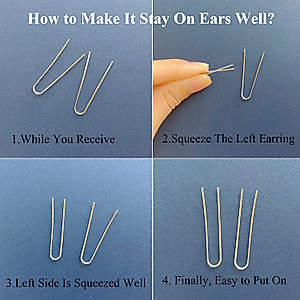 Reffeer Solid 925 Sterling Silver Bar Ear Climber Earrings Cuffs for Women Girls Curved Bar Wrap Earrings Minimalist (B-Gold)