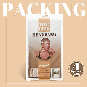 MYKURS Wig Grip for Keeping Wig in Place, Non Slip Wig Headbands, Wig Bands to Secure Wig, 4 PCS