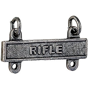 US Army Rifle Qualification Bar Silver Oxide