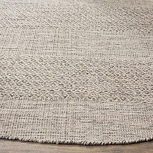 SAFAVIEH Montauk Collection Runner Rug - 2'3" x 8', Ivory & Steel Grey, Handmade Flat Weave Boho Farmhouse Cotton Tassel Fringe, Ideal for High Traffic Areas in Living Room, Bedroom (MTK330M)