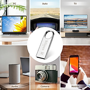 USB Flash Drive, Bilious Portable Keychain Design Thumb Drives Bulk 10 Pack, Metal Style Memory Stick U Disk, Waterproof Jump Pen Drive for Storage and Backup (16GB, 10 Pack)
