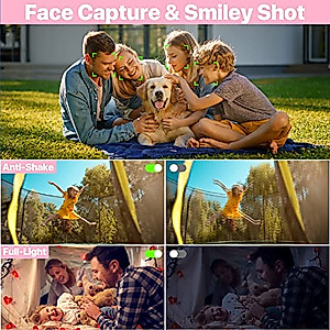 Digital Camera for Kids Girls and Boys - 1080P FHD Digital Camera 36MP LCD Screen Rechargeable Students Compact Camera Kid Camera with 16X Digital Zoom Vlogging Camera for Teens, Kids (Pink)