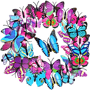 Boao 36 Pieces Butterfly Hair Clips Baby Girl Toddler Halloween Butterfly Clips Colorful Butterfly Barrettes 3D Wedding Hair Clips for Bridal Women Party Favors (Style 3)