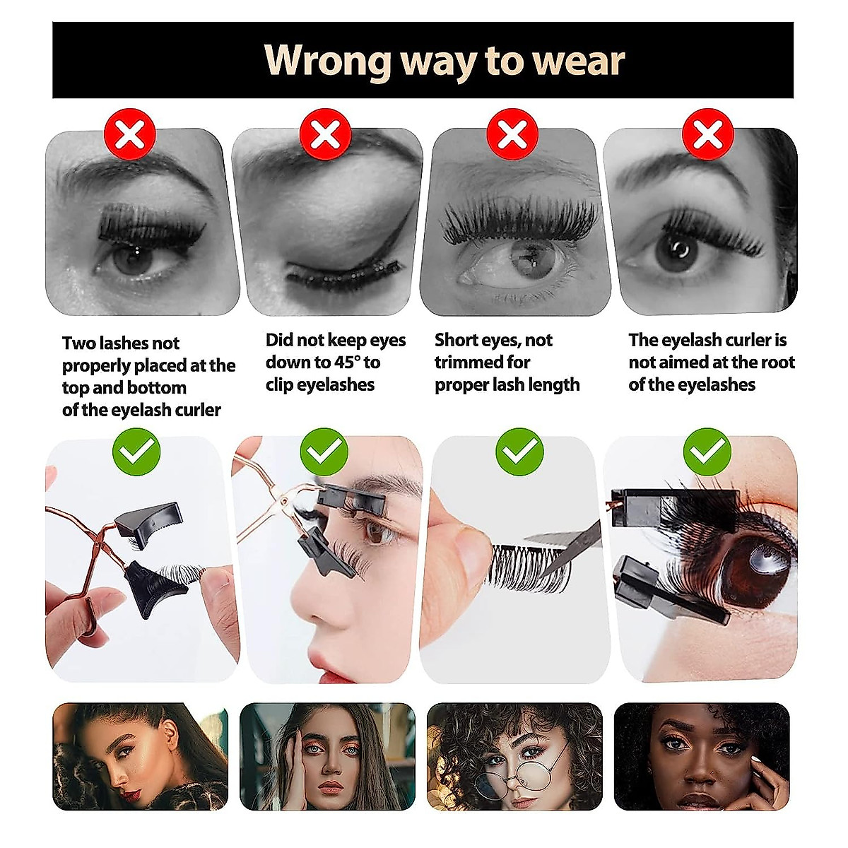 Dual Magnetic Eyelashes without Eyeliner or Glue Needed, Reusable Magnetic Eyelash Natural Look, False Eyelashes Magnetic, 4Pair Soft 3D Magnetic Lashes Kit with Applicator for Womens Easy to Wear
