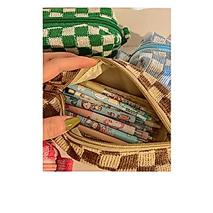 Small Cosmetic Bag Cute Makeup Bag Y2k Accessories Aesthetic Make Up Bag Y2k Purse Cosmetic Bag for Purse (Blue)