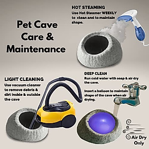 Guinea Pig Hideout, Hamster Bed, Guinea Pig Bed, Dwarf Rabbit Bed, Bearded Dragon Bed, 100% Pure Wool Handmade, Hideout for Chinchilla Cave Bed for Small Pet Animal House Accessories