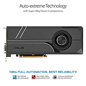 ASUS GeForce® GTX 1070 TI 8GB GDDR5 Turbo Edition VR Ready DP HDMI DVI-D Graphics Card (TURBO-GTX1070TI-8G)