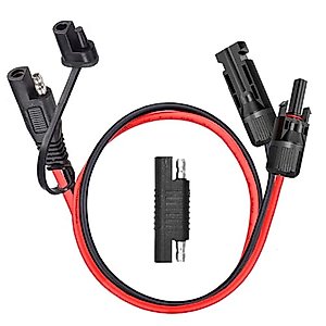 ZHOFONET Solar Panel Connector to SAE Adapter Cable,10AWG SAE Solar Extension Connector Cable,Solar Panel Adapter Connectors for RV Solar Panel Systems Solar Power Generators(60cm)
