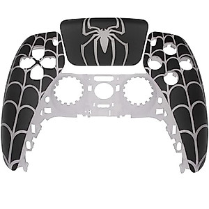Touchpad Front Housing Shell for for PS5 Controller DIY Shell Custom Touch Pad Cover Spider Pattern Faceplate BDM-020