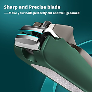 Nail Clippers Set-3 Pack,Fingernail Clippers& Toenail Clipper for Men,Wowen,Nail Clippers with catcher,Nail Cutter for Thick Toe Nails,Stainless Steel Ultra Sharp Sturdy