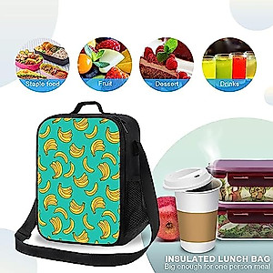 Fubido Watermelon Print,Insulated Lunch Bag for Women Men,Watermelons Slice in Watercolors,Reusable Leakproof Lunch Box for Adult Office Lunch Tote Bag Fit Travel Picnic,Pink White,with shoulder strap