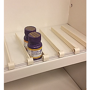 Store Fixtures Direct Shelf Divider Front Rail with Self Adhesive Back, for Wood, Glass or Metal Shelves - 48" L - 20 Pack