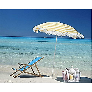 Qimodo Mesh Shower Caddy Tote with V-separated Compartment,Heavy Duty Toiletry Bath Basket Bag for Dorm College Gym Camping (White)