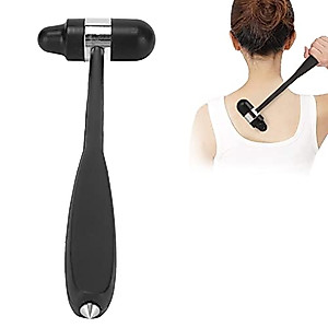 Neurological Hammer, Neurological Examination Hammer Massage T Shape Silicone Head Percussion Hammer with Pointed Tip Handle for cutaneous and Superficial responses