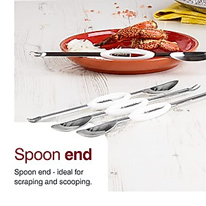 Zyliss Seafood Picks - Seafood Spoon & Fork - Stainless Steel Utensils - Dual-Ended Picks & Seafood Tools - Kitchen Tool & Gadget - Dishwasher Safe - Stainless Steel