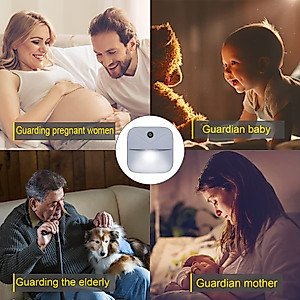 YRWXZYO 6 Pack Night Light Plug in, White LED Nightlights with Smart Dusk to Dawn Sensor, Plug into Wall Nightlights Suitable for Bedroom, Bathroom, Hallway, Kitchen, Stairs, Kids, Adults